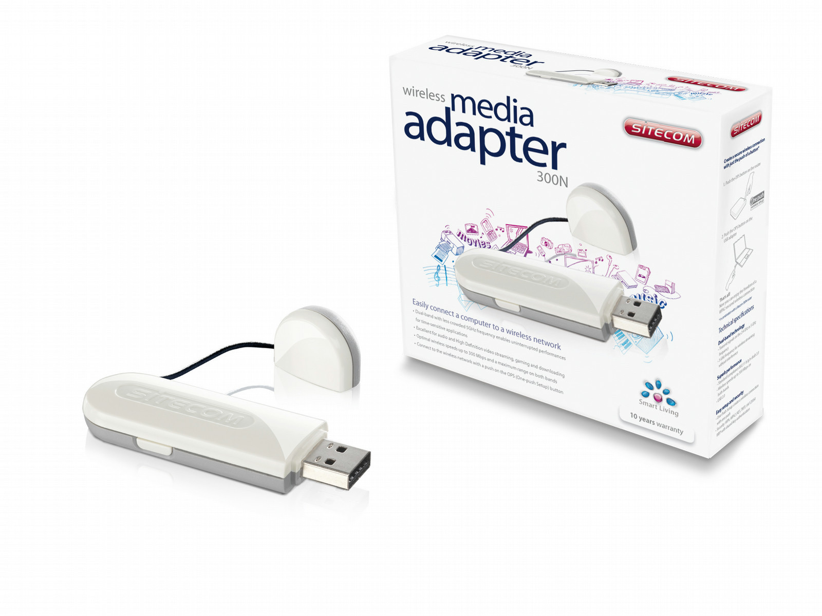 ᐈ Sitecom Wireless Media Adapter 300N • Compare prices • Technical ...